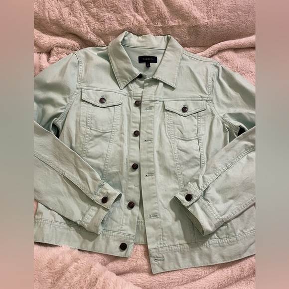 Talbots | Jackets & Coats | Talbots Sea Foam Green Denim Jacket | Poshmark